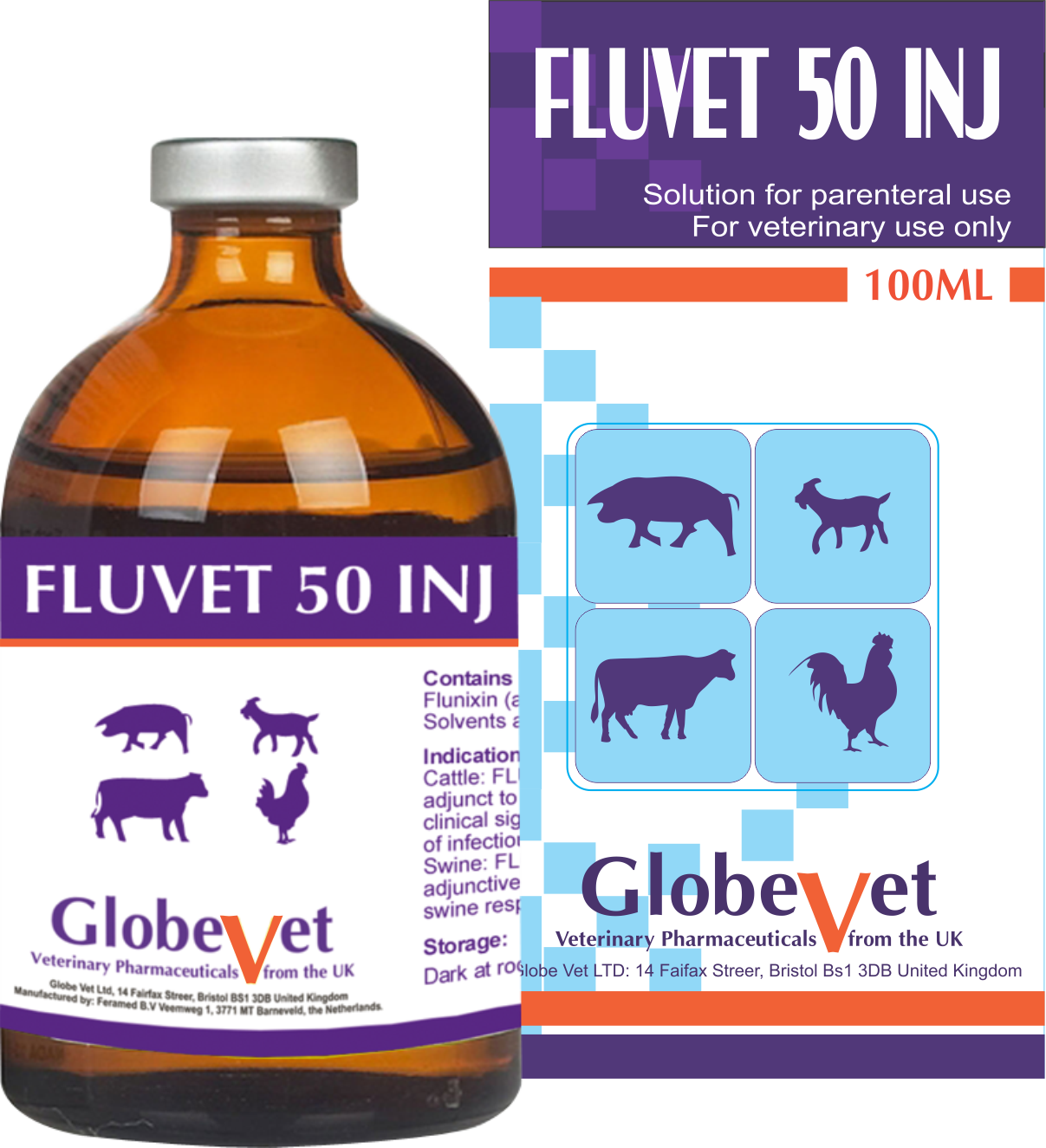 FLUVET 50 INJ - Kháng viêm, giảm đau, hạ sốt.