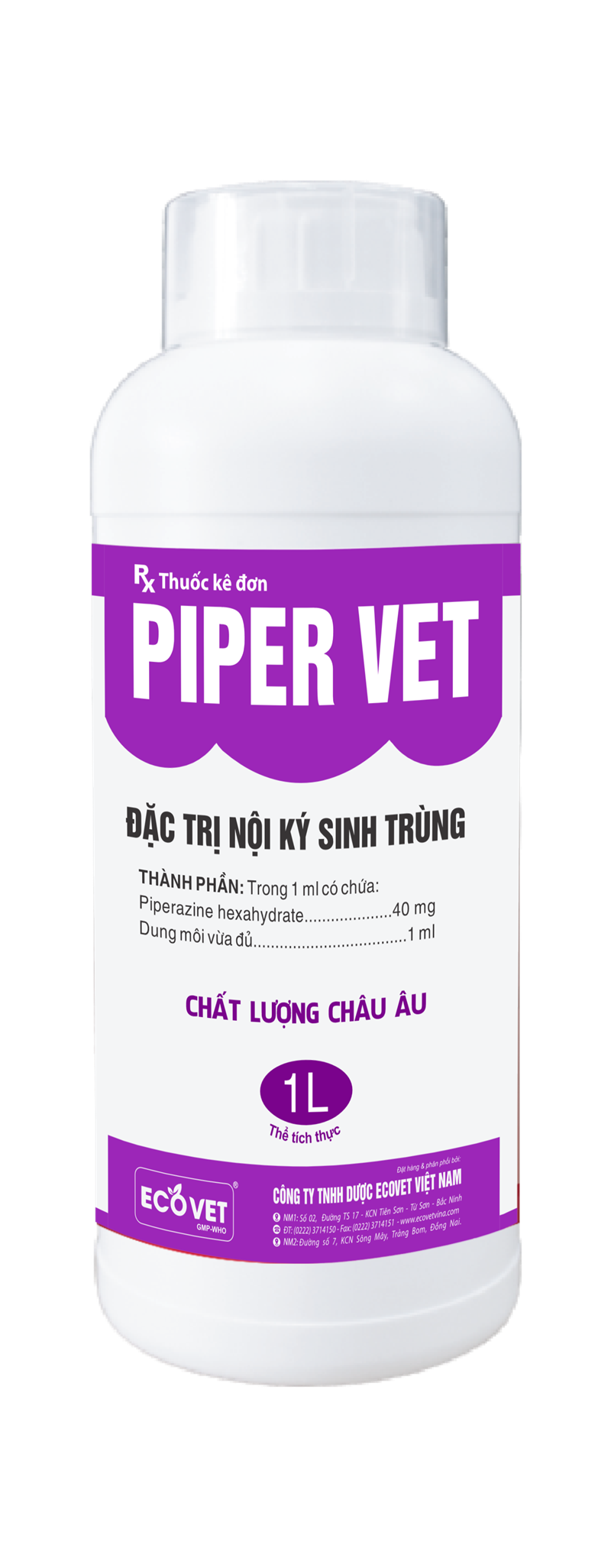 PIPER VET - Special treatment of internal and external parasites.