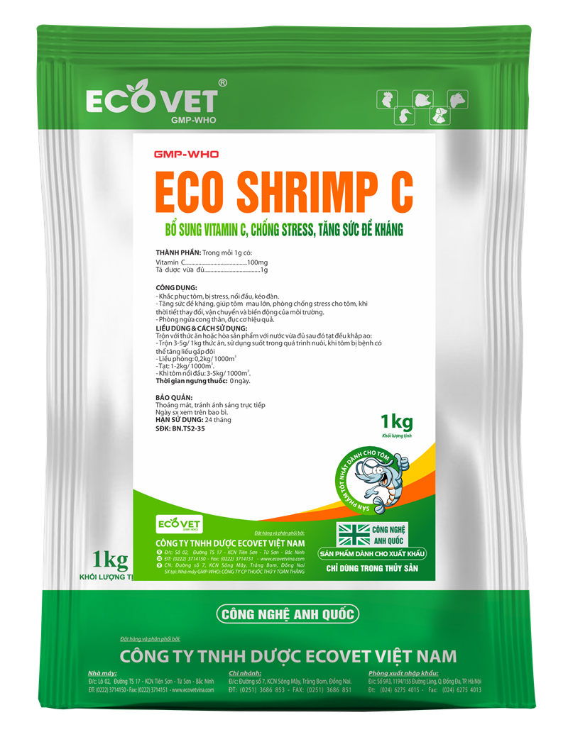 ECO SHRIMP C - Vitamin C supplement, anti-stress, enhance resistance of ...